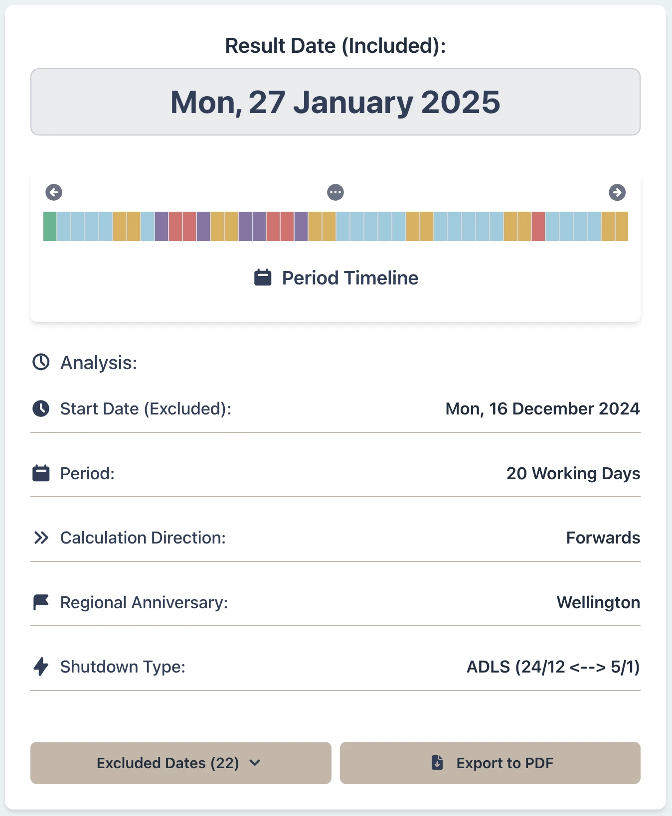 Working Day Calculator NZ