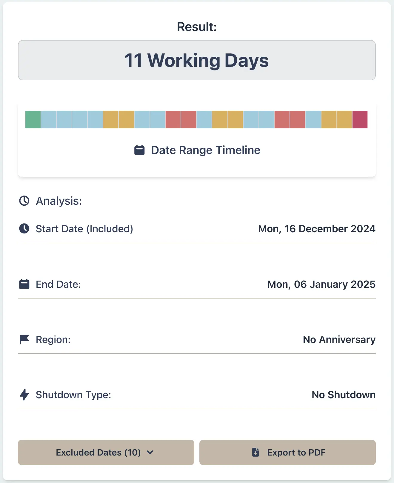 Working Day Calculator NZ