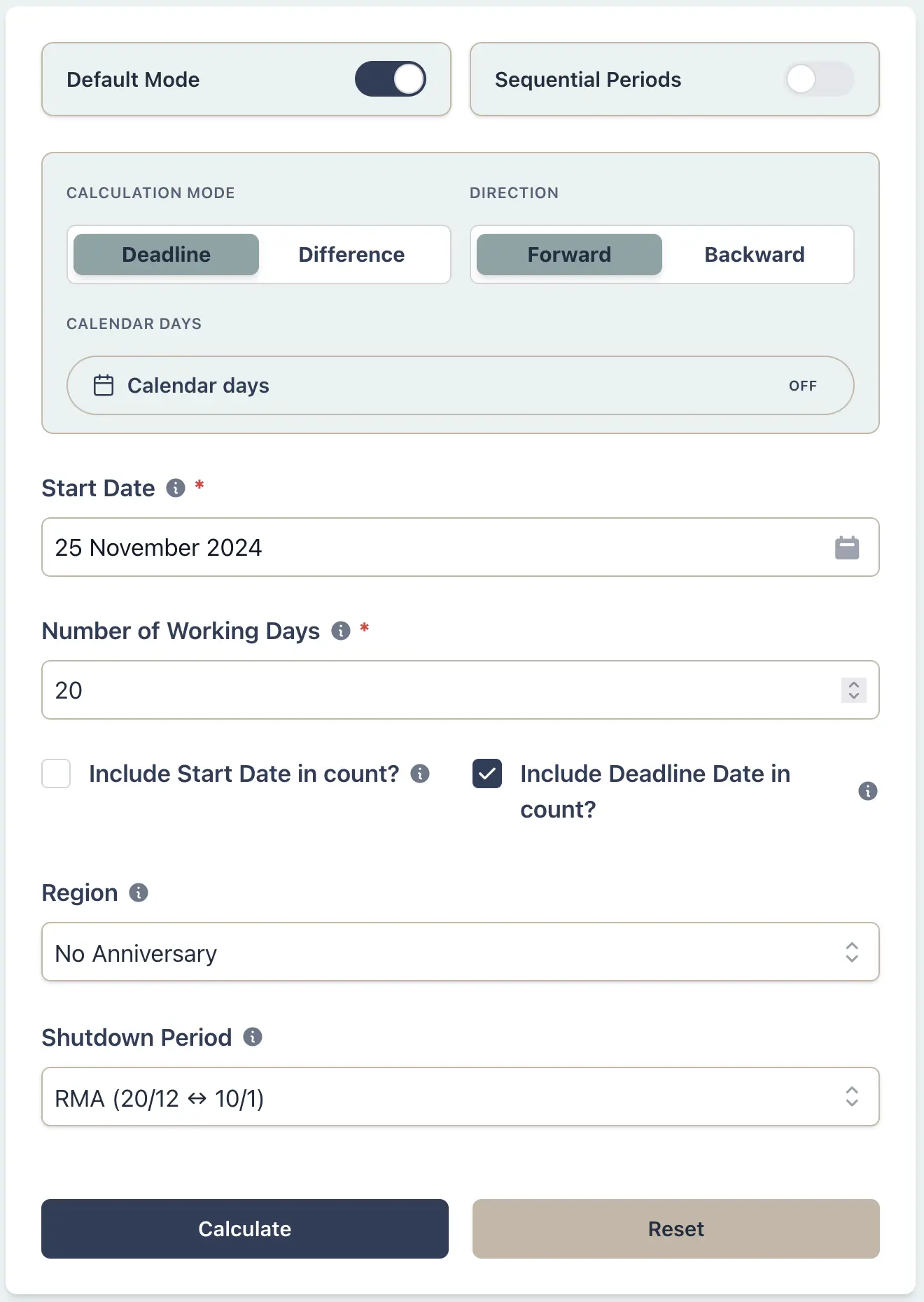 Working Day Calculator NZ